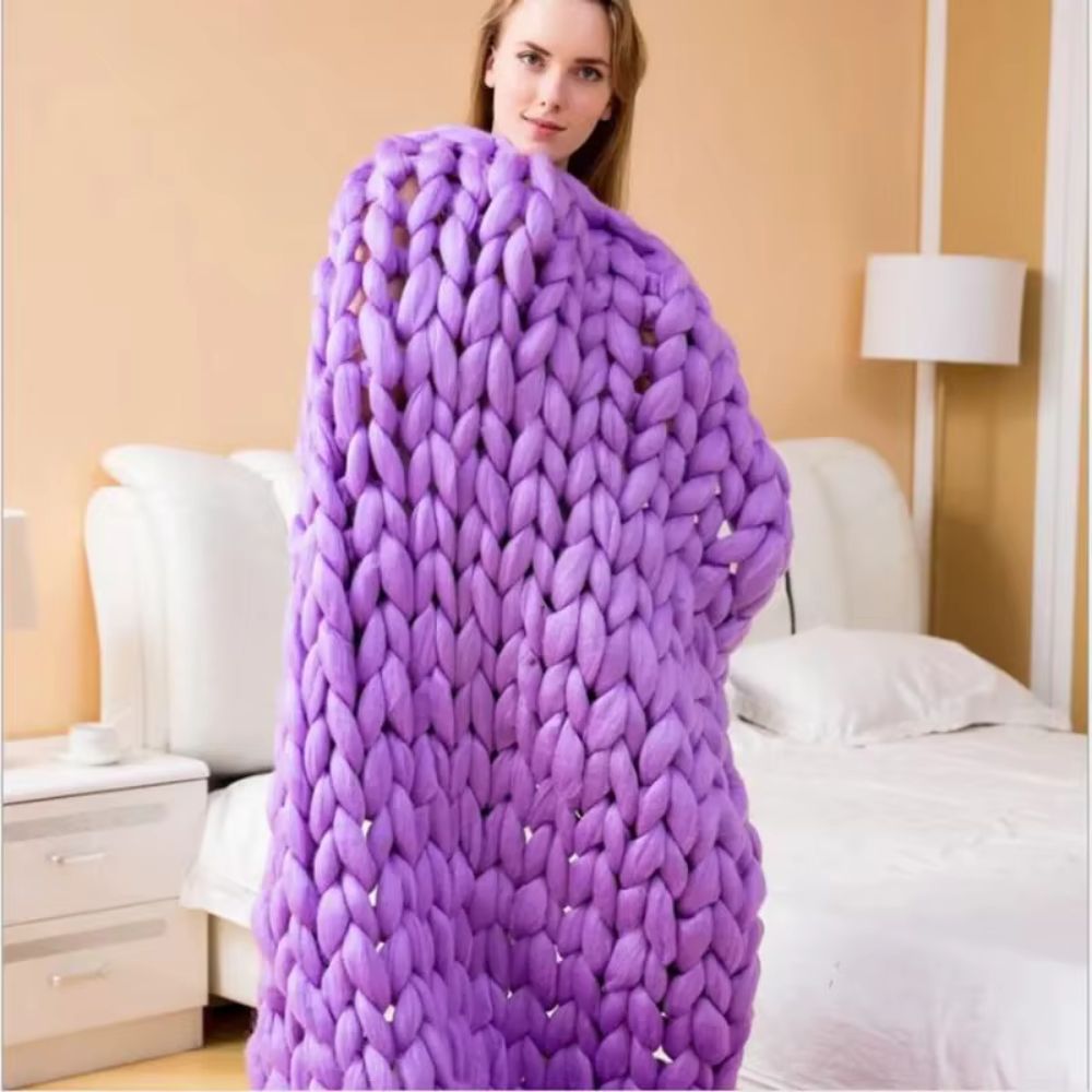 Grand plaid grosse maille & Meilleur Plaid